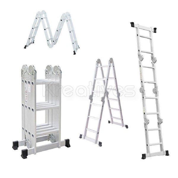 Multi Purpose 4x3 Step Foldable Aluminum Ladder 3.7m FFL43