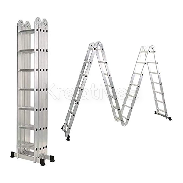 Multi Purpose 4x7 Step Foldable Aluminum Ladder 7.8m FFL47